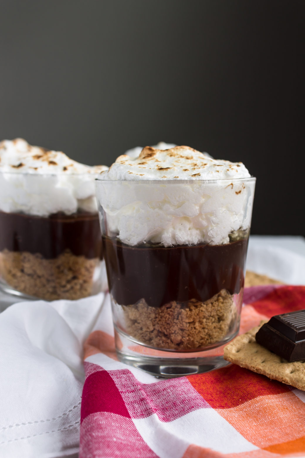 s'mores parfait with chocolate custard - Pass the Cookies