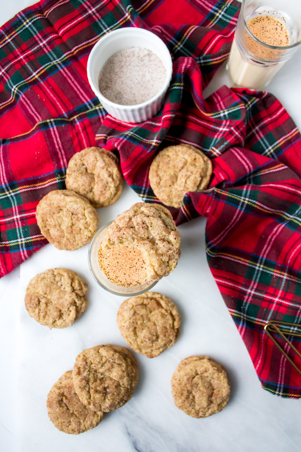 eggnog snickerdoodles - Pass the Cookies